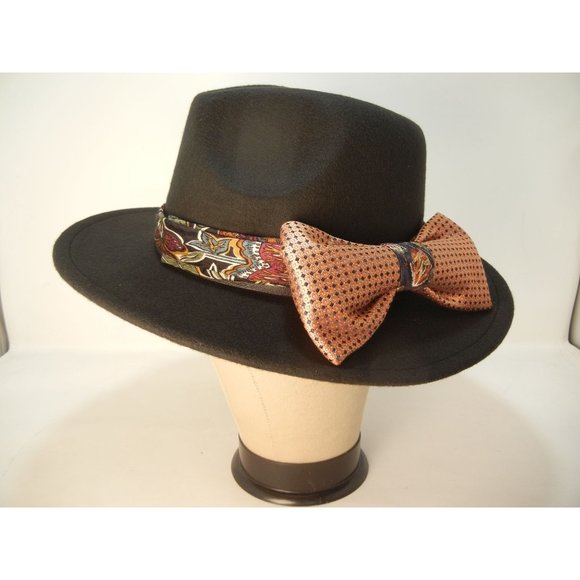 FlyingMonkeyTreats | Accessories | Boho Fedora Womans Fancy Big Bow Hat ...